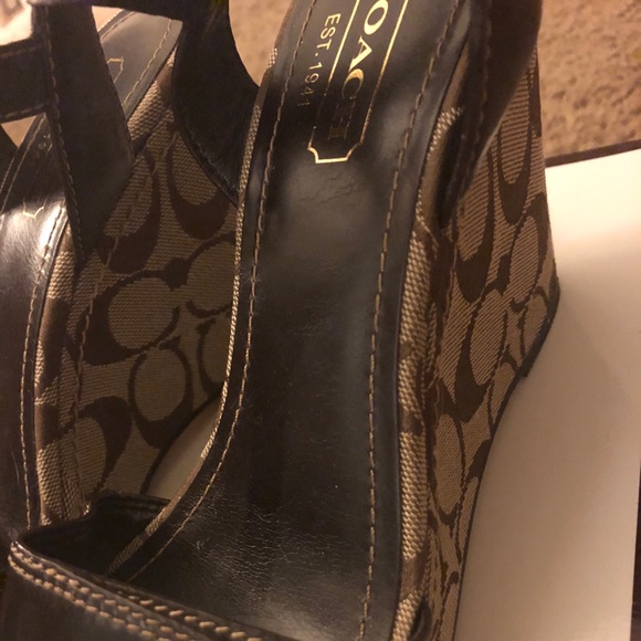 Coach | Shoes | Authentic Coach Rana Calf Wedge Sandals Shoes 8 | Poshmark